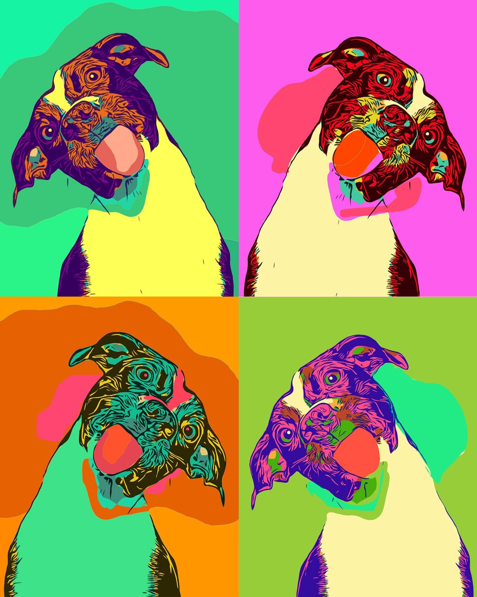 Custom Pet Pop Art Portrait Please Read Item Details Custom | Etsy