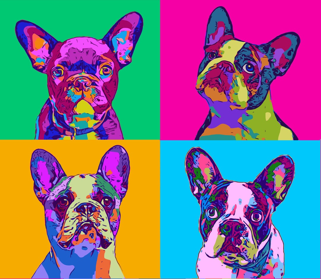 Custom Pet Pop Art Portrait DIGITAL, Hand Drawn Colorful Pop Art ...