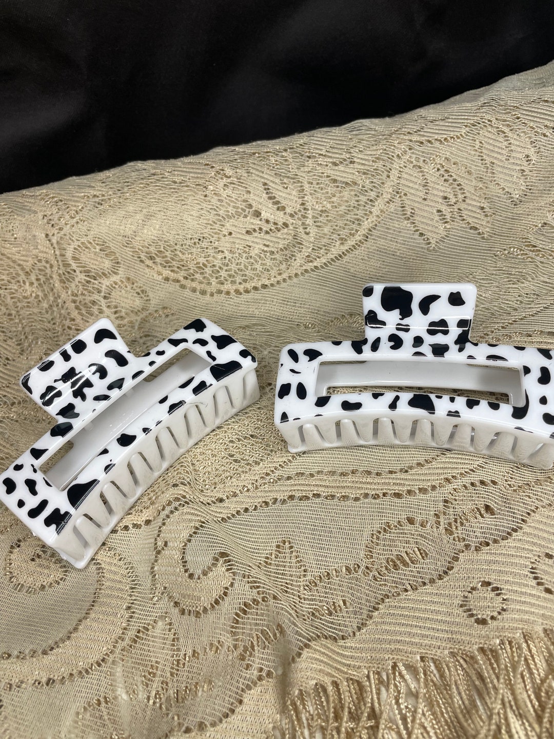 Cow Print Claw Hair Clips Hair Clips Claw Hair Clips - Etsy