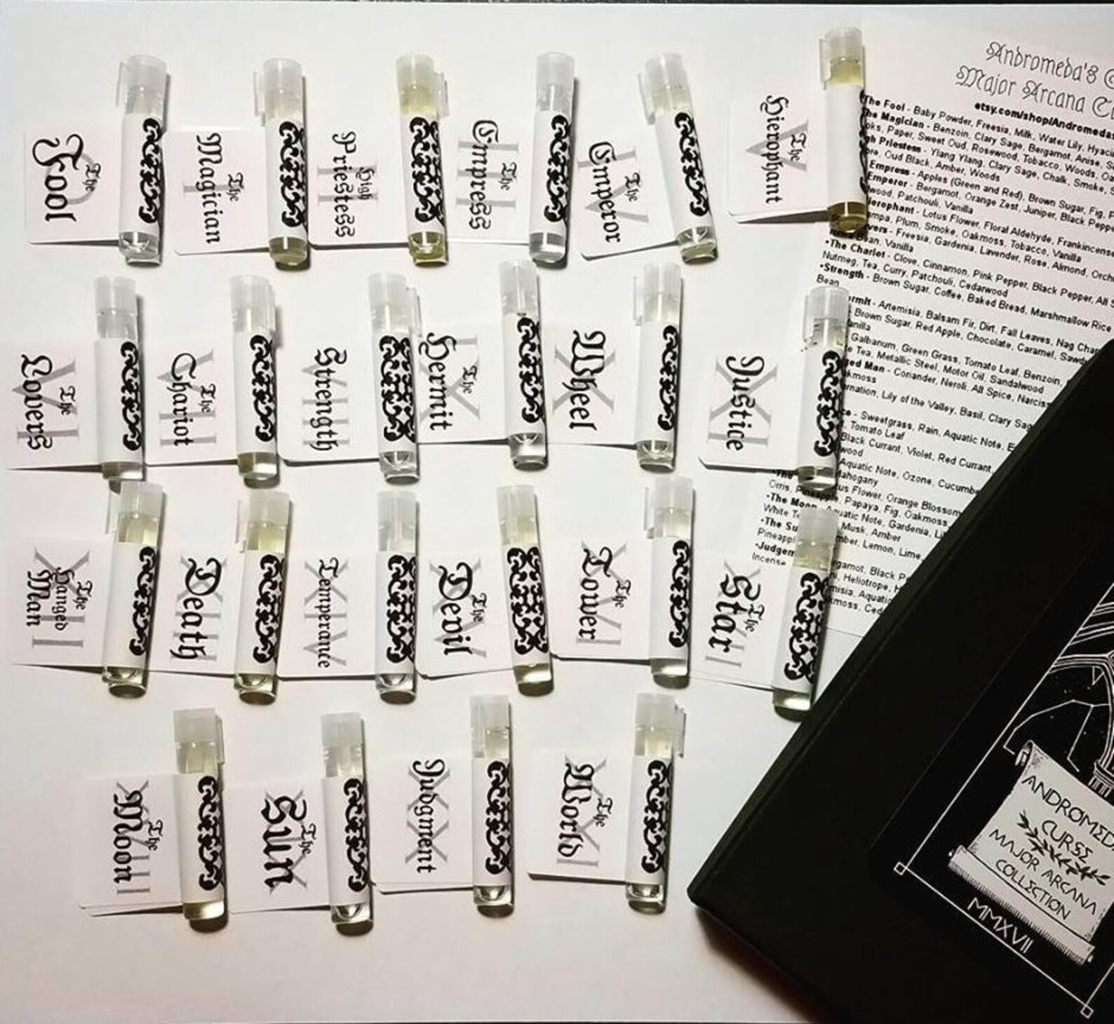 Tarot Perfume Complete Sample Set - 22 Different Fragrances - Vegan ...