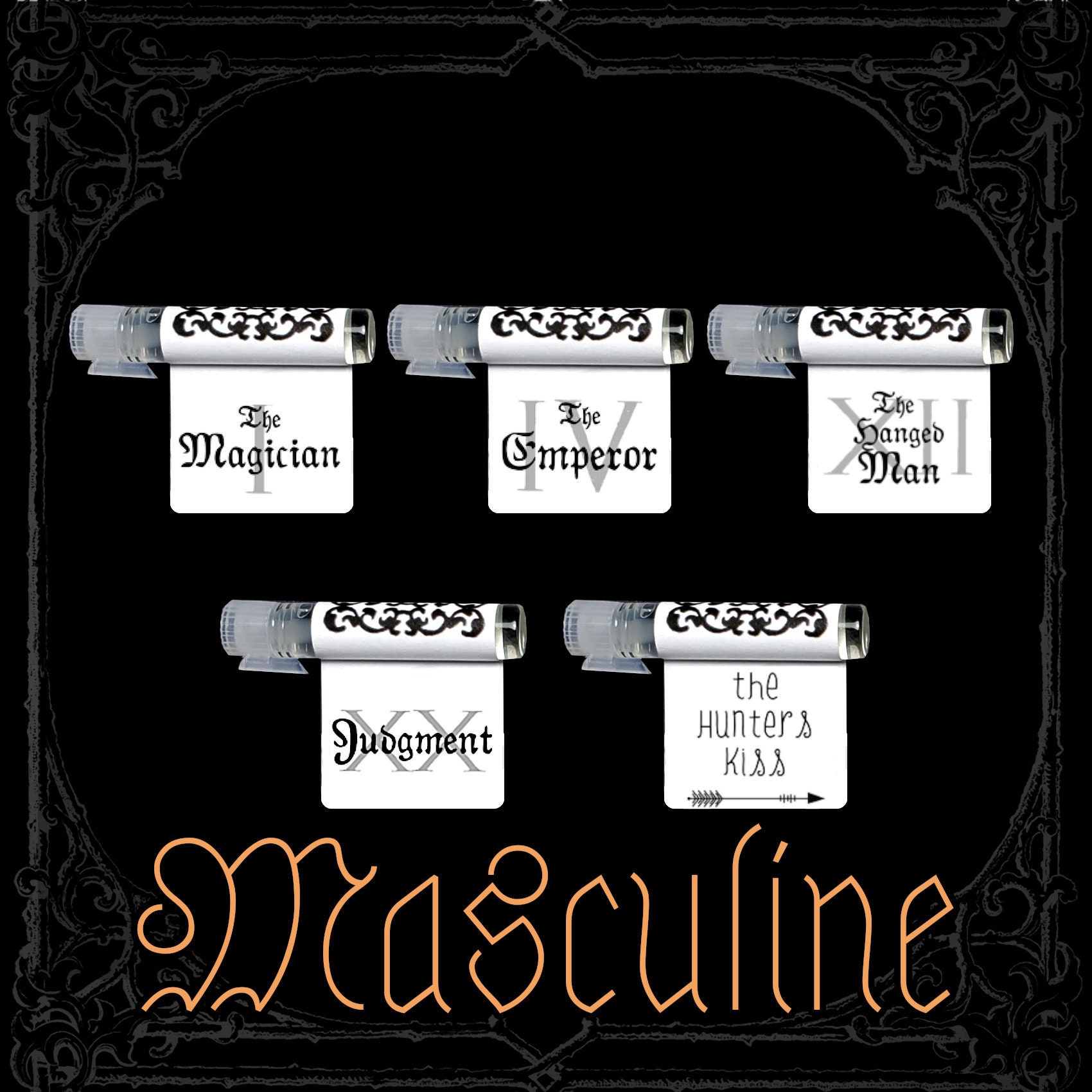 MASCULINE Perfume Oil Sample Pack Masculine Scents 5 | Etsy