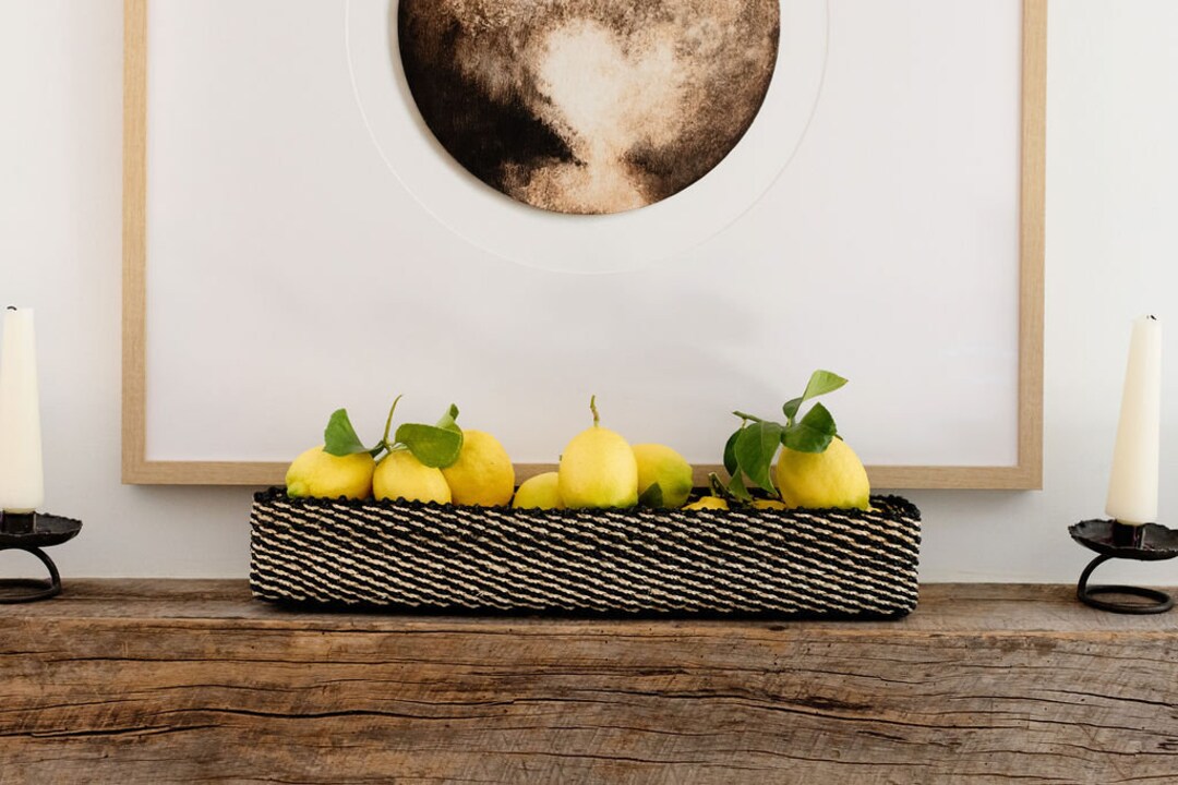 Long Narrow Basket, Rectangular Basket, Shelf Basket, Woven Basket ...