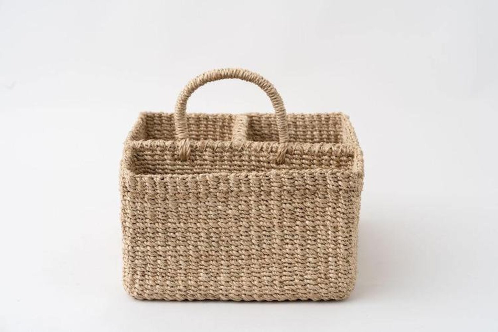 Handmade Seagrass Utensil Caddy, Boho Kitchen Organizer, Gift Basket ...