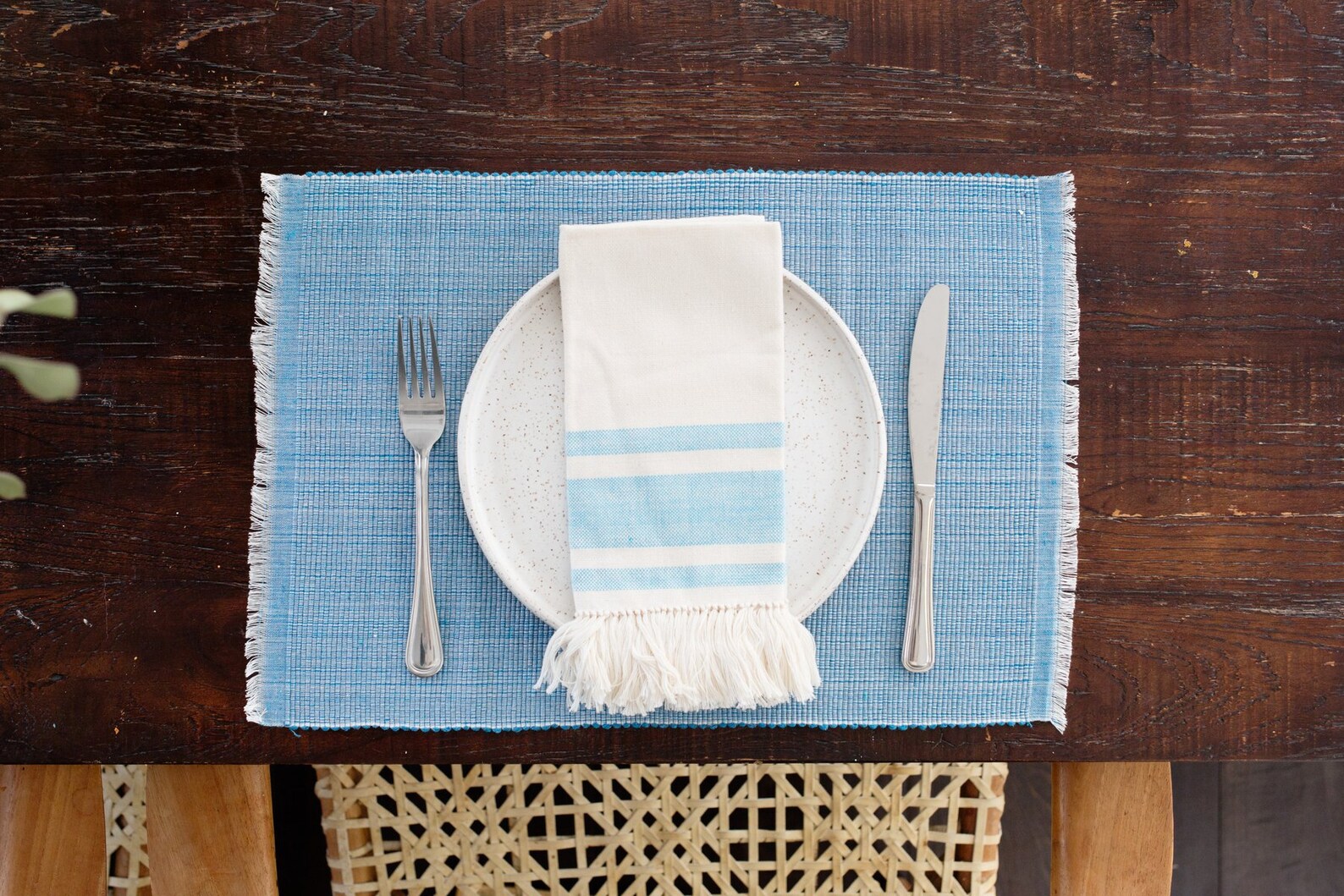 Inabel Dining Napkins Blue Dinner Napkins Table Placemats - Etsy UK