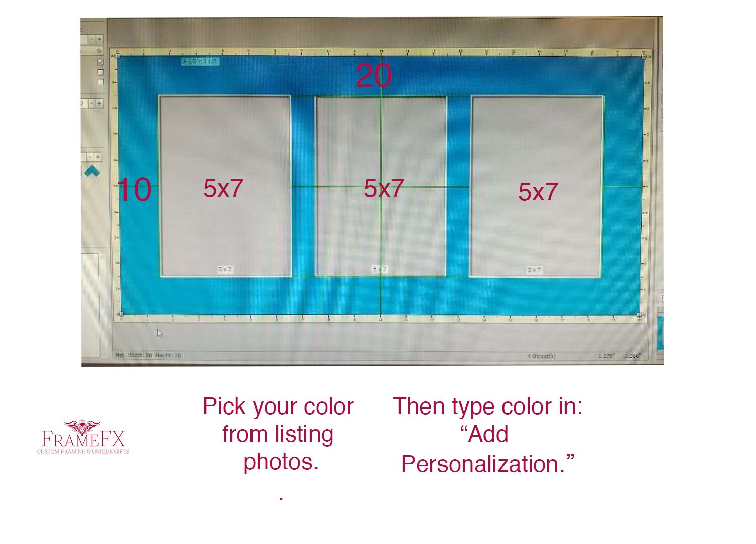 10x20 collage Mat Custom Conservation Single matboard - Etsy