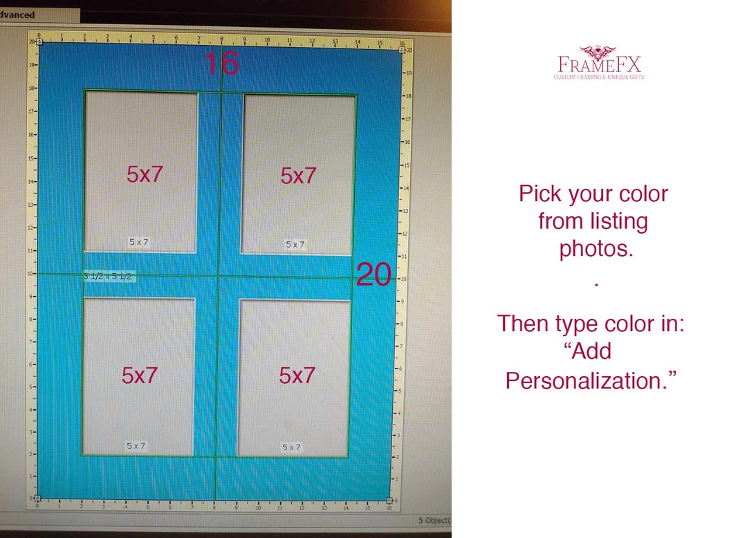 16x20 collage Mat Custom Conservation Single matboard - Etsy