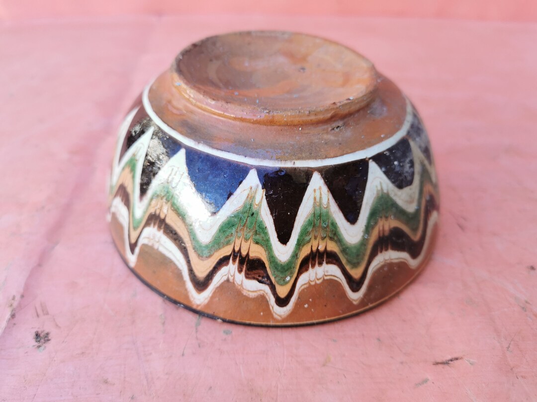 Old Antique Primitive Redware Ceramic Glazed Cup Bowl Hand Made - Etsy
