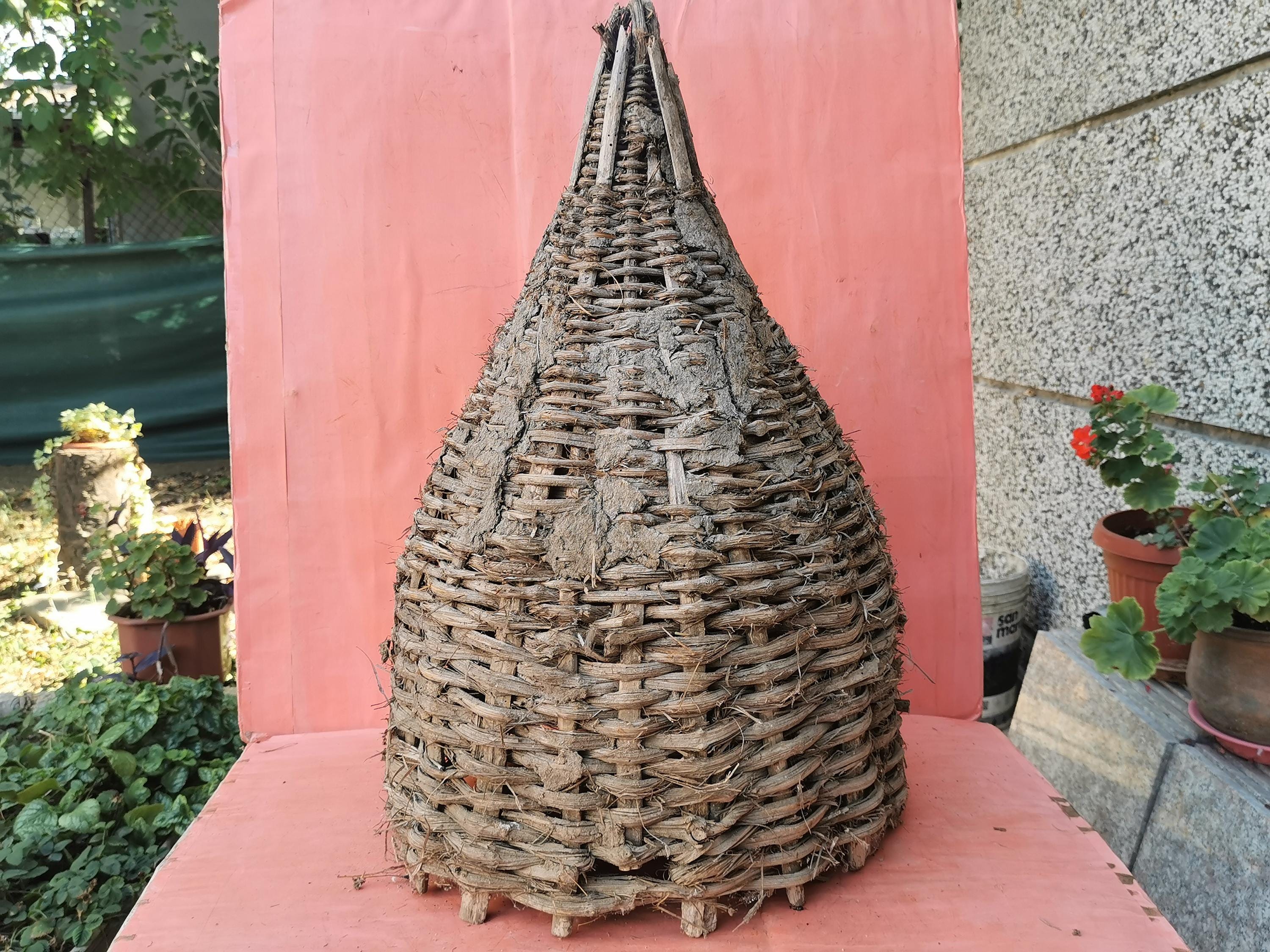 Old Antique Primitive Hand Made Bee Swarm Beeskep Bee Hive - Etsy