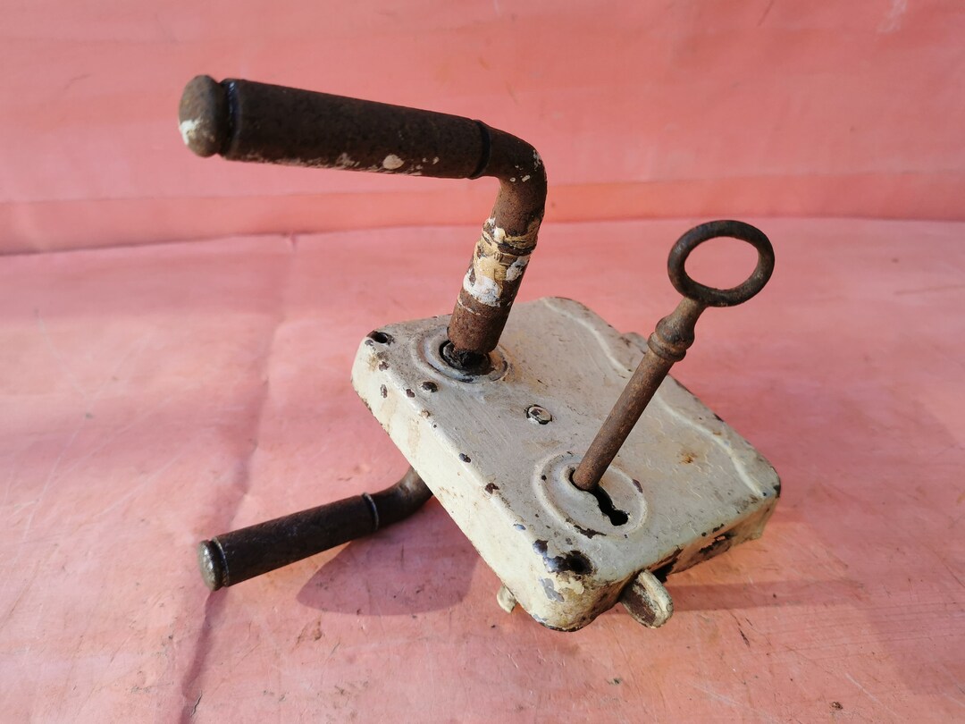 Antique Rare Primitive Lock Door Handles Forged in Working Condition ...