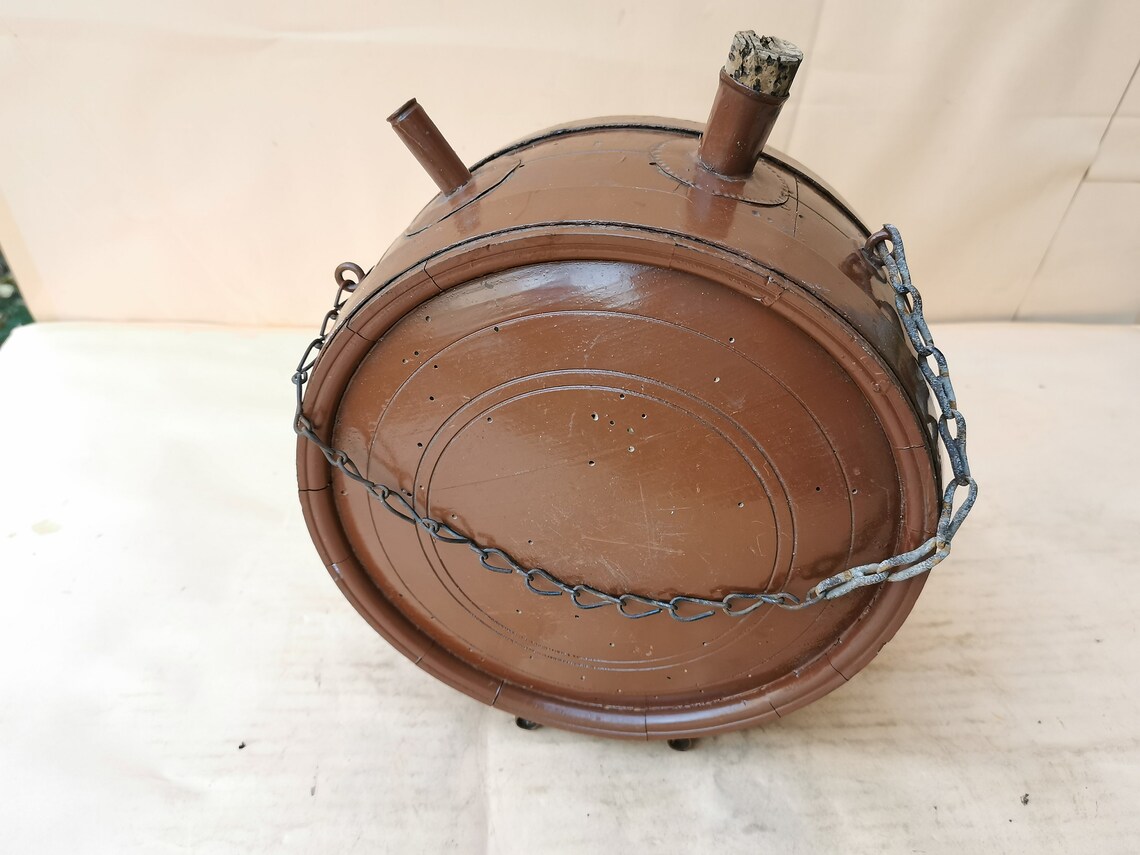 Old Antique Primitive Wooden Flask Keg Barrel With Chain for - Etsy