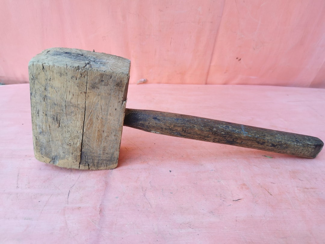 Old Antique Primitive Wooden Hammer Handmade Very Old - Etsy