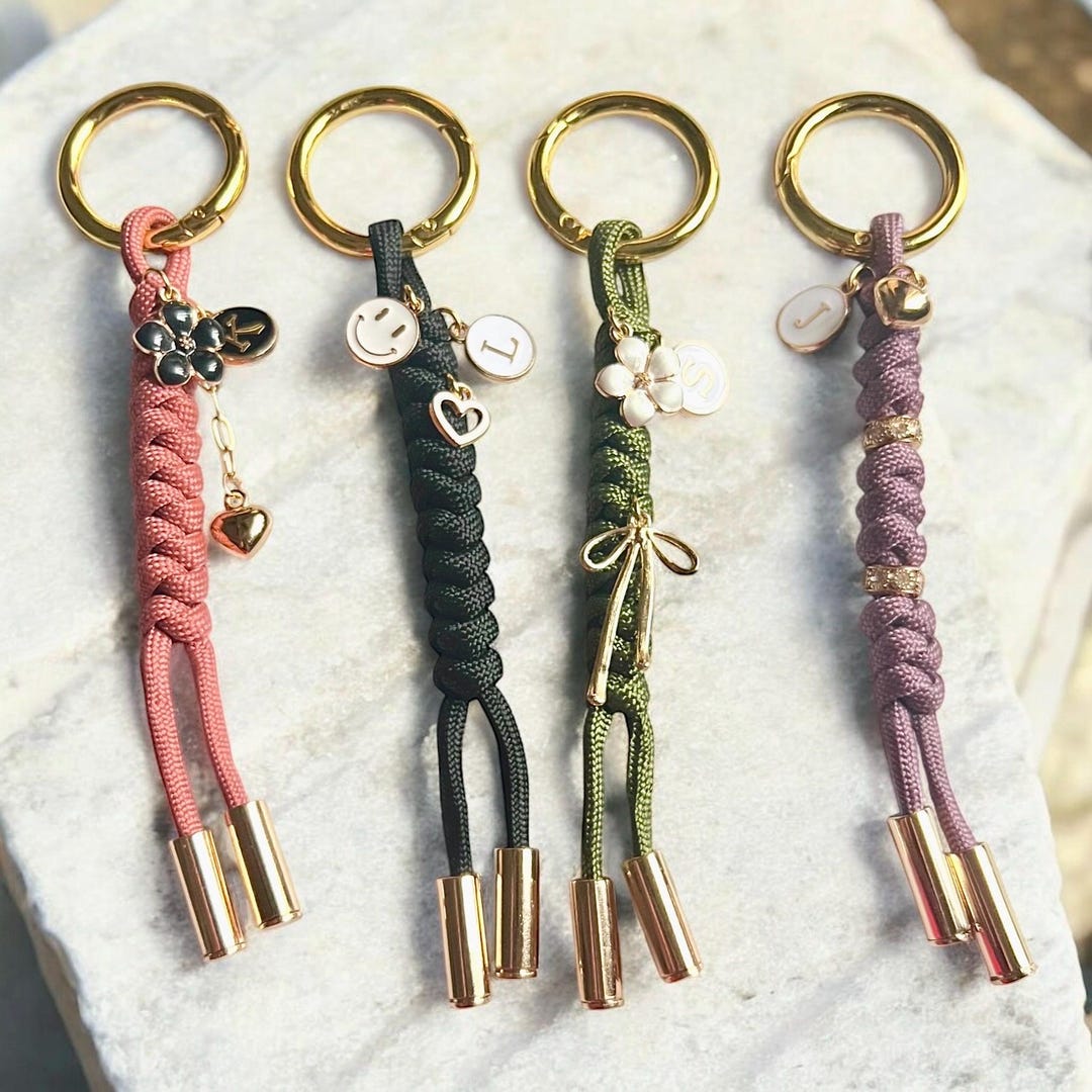 Personalizable Bag Charm, Keychain, Initial Charm, Purse Charm ...