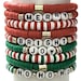 Holiday Heishi Bracelet, Custom Word Bracelet, Heishi Disc Beaded ...