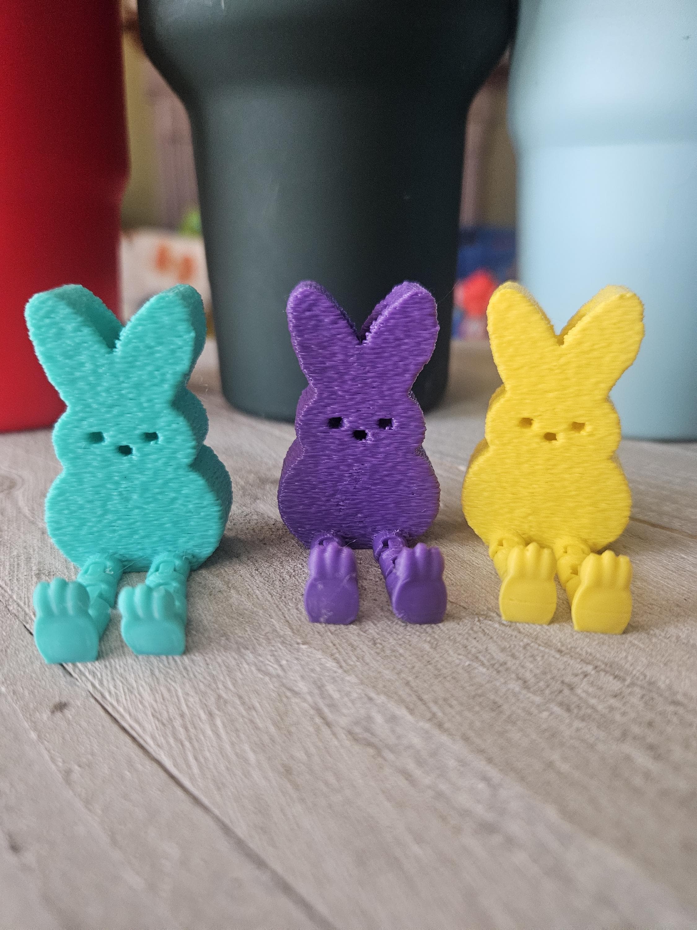 Easter Peep Lid Topper|easter Basket Gift|peep Straw Topper|peep Bunny ...