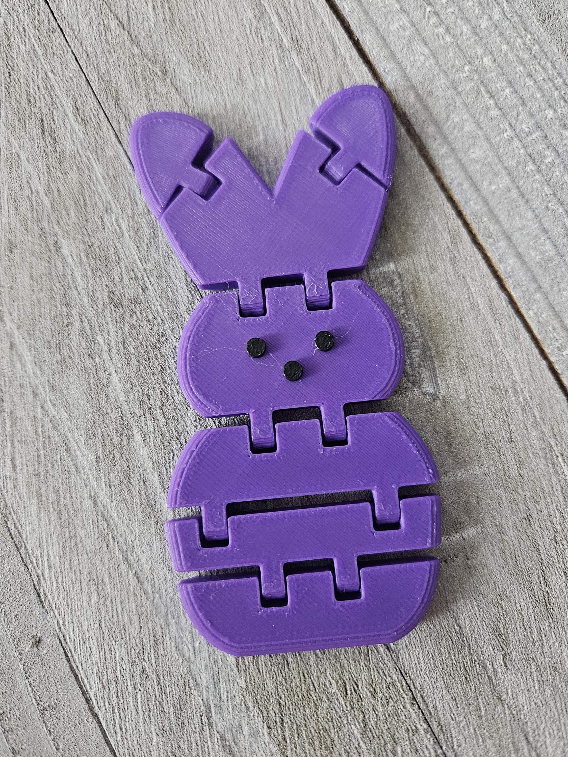 3D Printed Articulating Peep Bunny: Easter Fidget Toy - Etsy