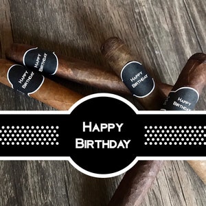 Happy Birthday | Customized Cigar Labels for Birthday Celebration - Etsy