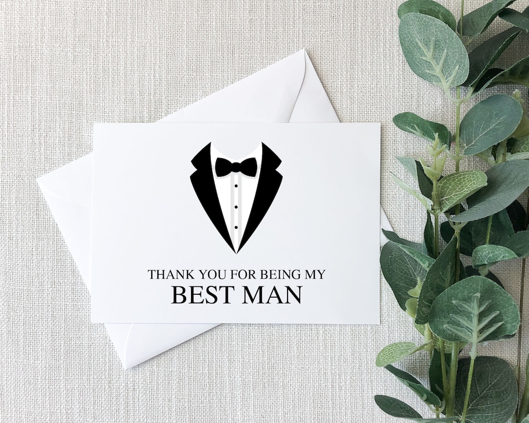 Best Man Thank You Card | Thank You for Being My Best Man - Etsy