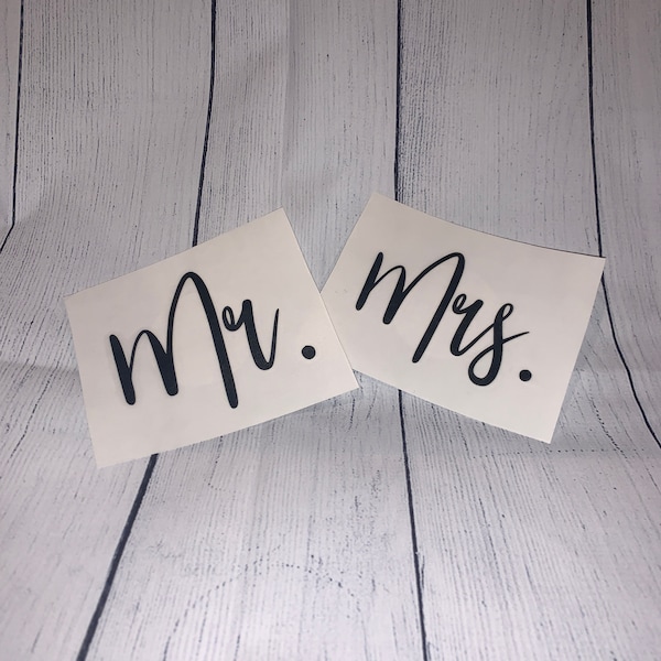 Mr and Mrs Decal - Etsy