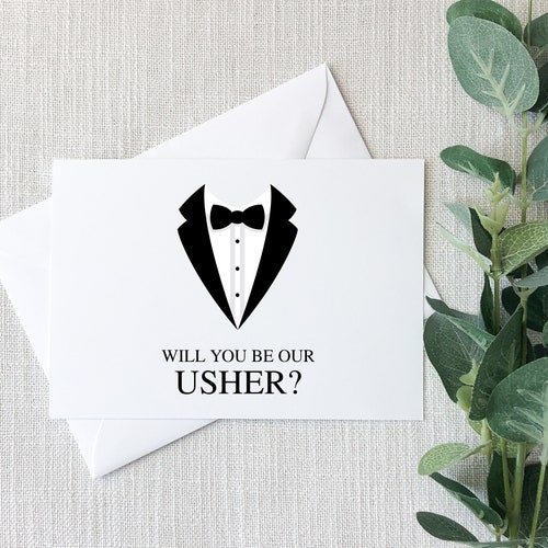 Will You Be Our Usher Card for Usher Usher Proposal Card - Etsy UK