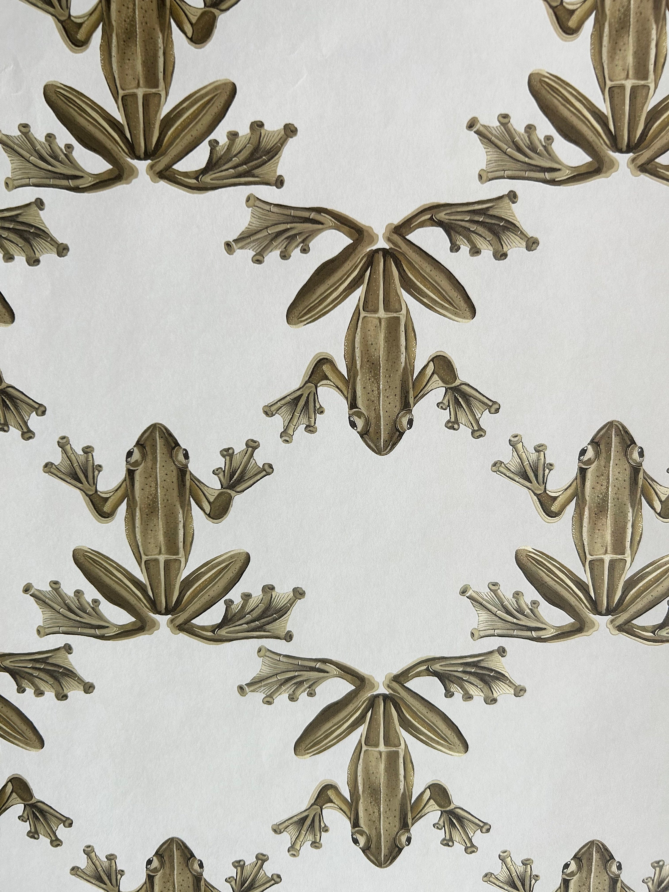 ROLL Wild Wood Frog Wallpaper in Gold, Sells as a ROLL - Etsy