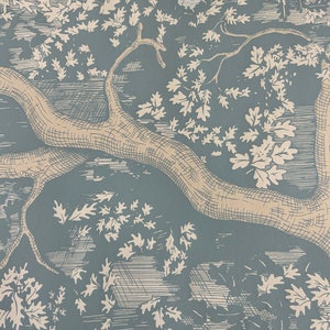 ROLL Oak Tree Wallpaper in Antique Blue, Sells as a ROLL - Etsy