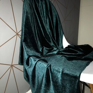 SALE LAST ONE, Emerald Green Velvet Fabric, Dark Green Velvet Fabric - Etsy
