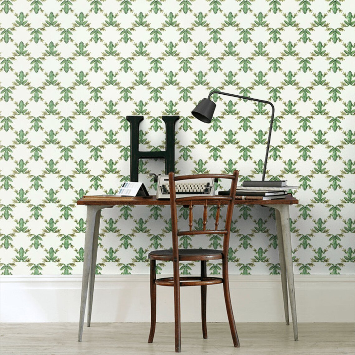 ROLL Wild Wood Frog Wallpaper in Forest Green, Sells as a ROLL - Etsy
