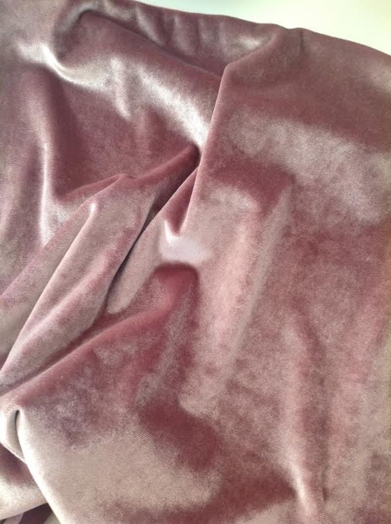 Dusty Rose Velvet Fabric Dusty Pink Velvet Fabric By The Yard | Etsy
