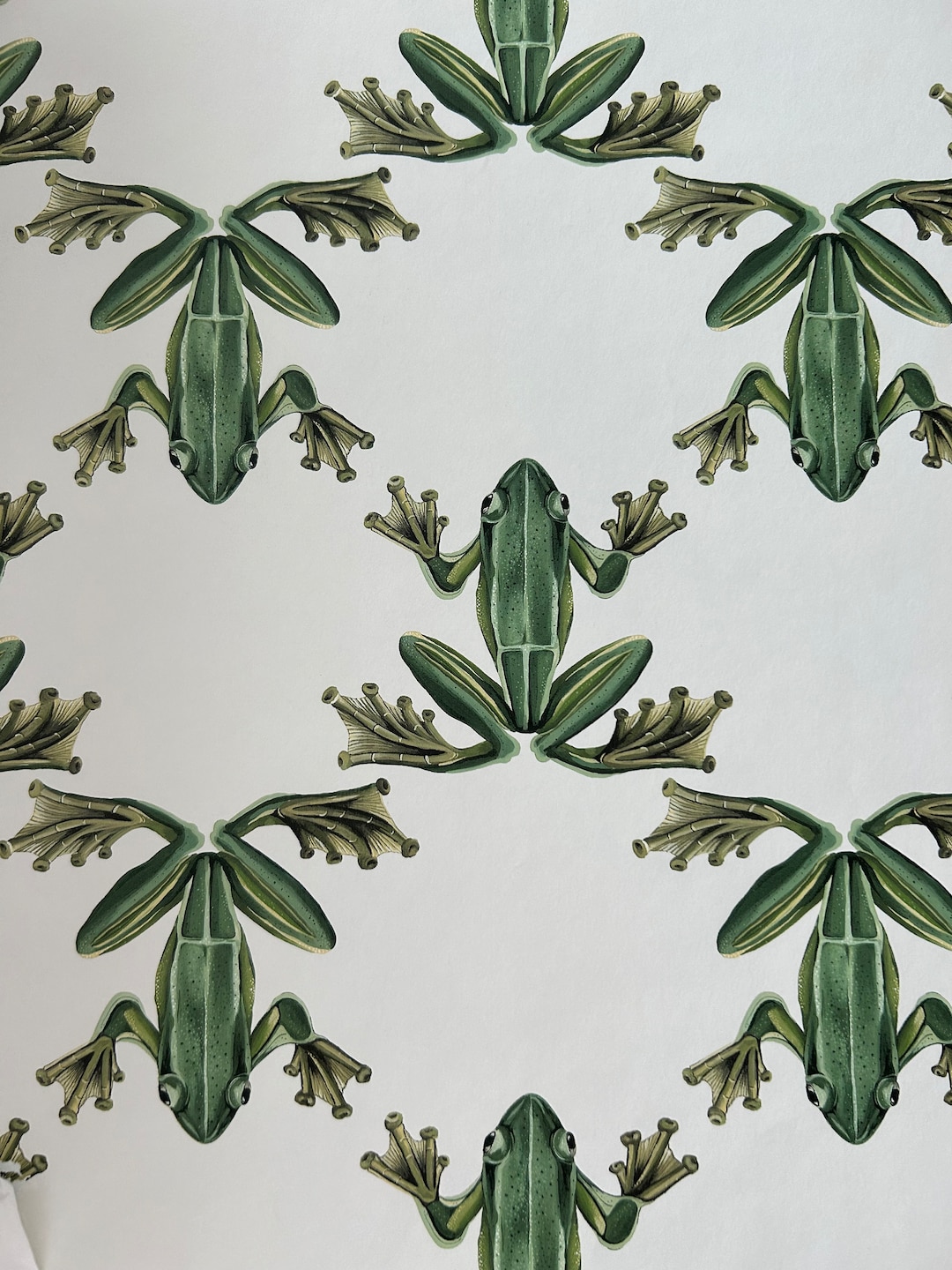 ROLL Wild Wood Frog Wallpaper in Forest Green, Sells as a ROLL - Etsy