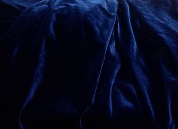 Dark Blue Velvet Fabric