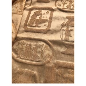 Stunning Fabric With Ancient Greek Design, Gold Fabric for Curtains and ...