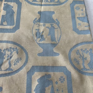 Stunning Fabric With Ancient Greek Design, Blue and Gold Fabric for ...