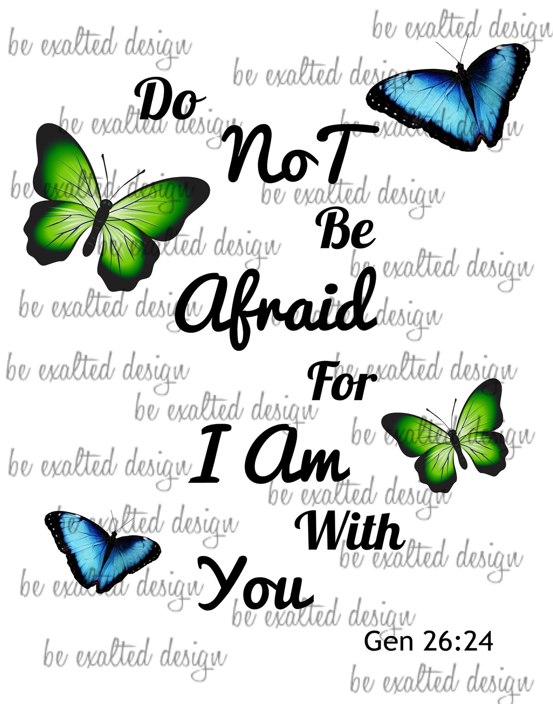 Bible Verse Wall Art Do Not Be Afraid Digital Prints Gift | Etsy