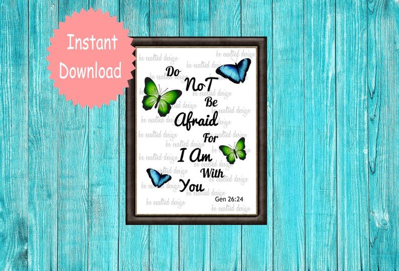Bible Verse Wall Art Do Not Be Afraid Digital Prints Gift - Etsy