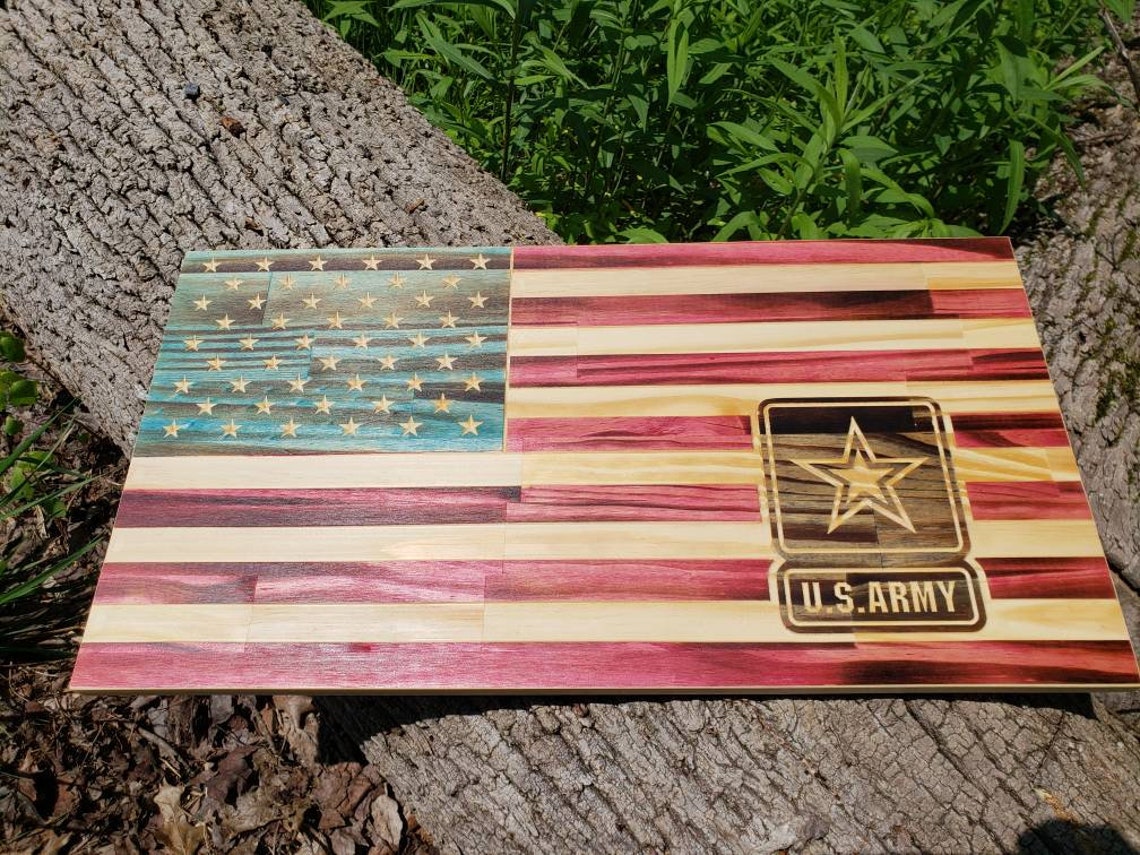 US Army Rustic Flag - Etsy