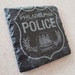 Custom Police Slate Coasters, Laser Engraved Thin Blue Line ...