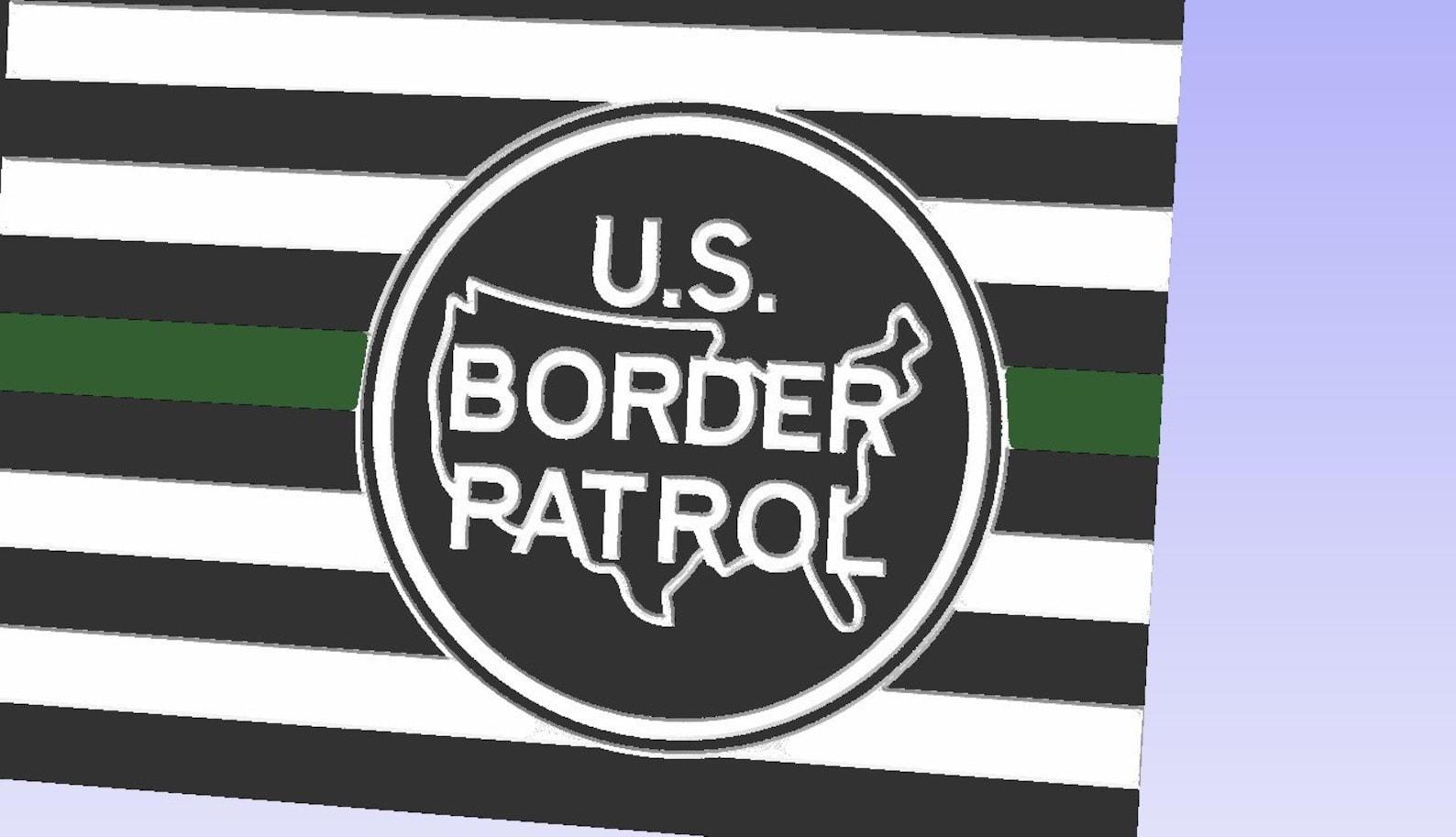 US Border Patrol Thin Green Line Subdued American Flag - Etsy
