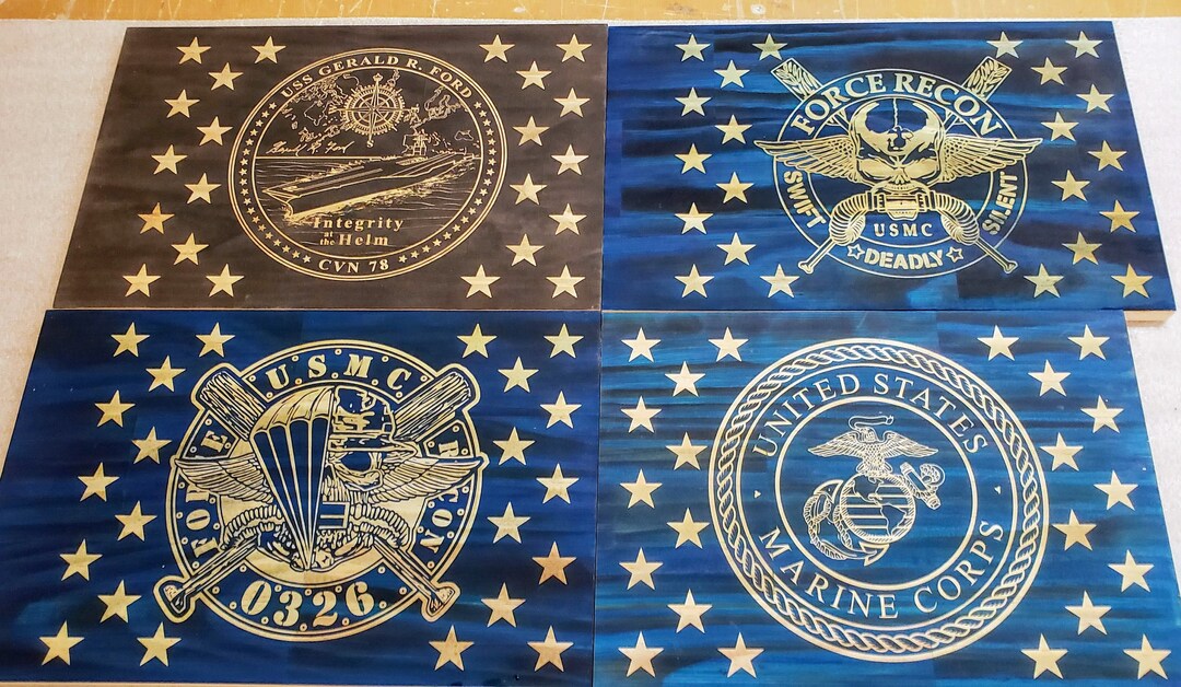 Custom Flag Unions. Laser Engraved Wood American Flag Union - Etsy