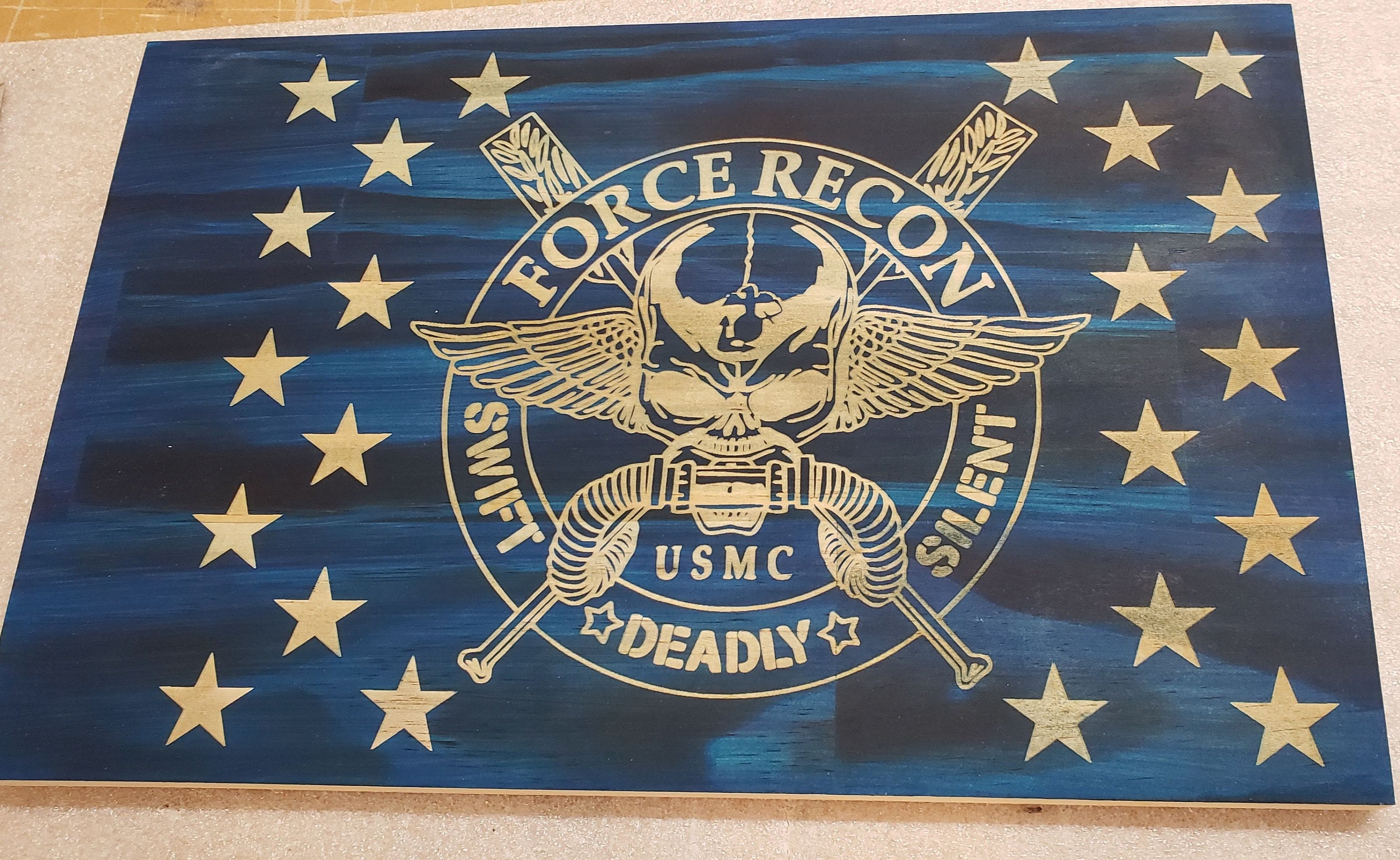 Custom Flag Unions. Laser Engraved Wood American Flag Union - Etsy