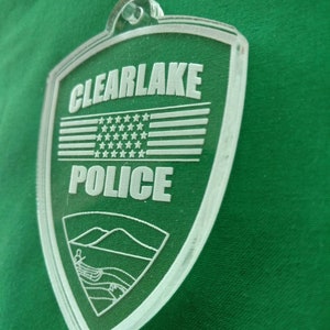 Clearlake Police Department Acrylic Christmas Ornament. Clearlake ...