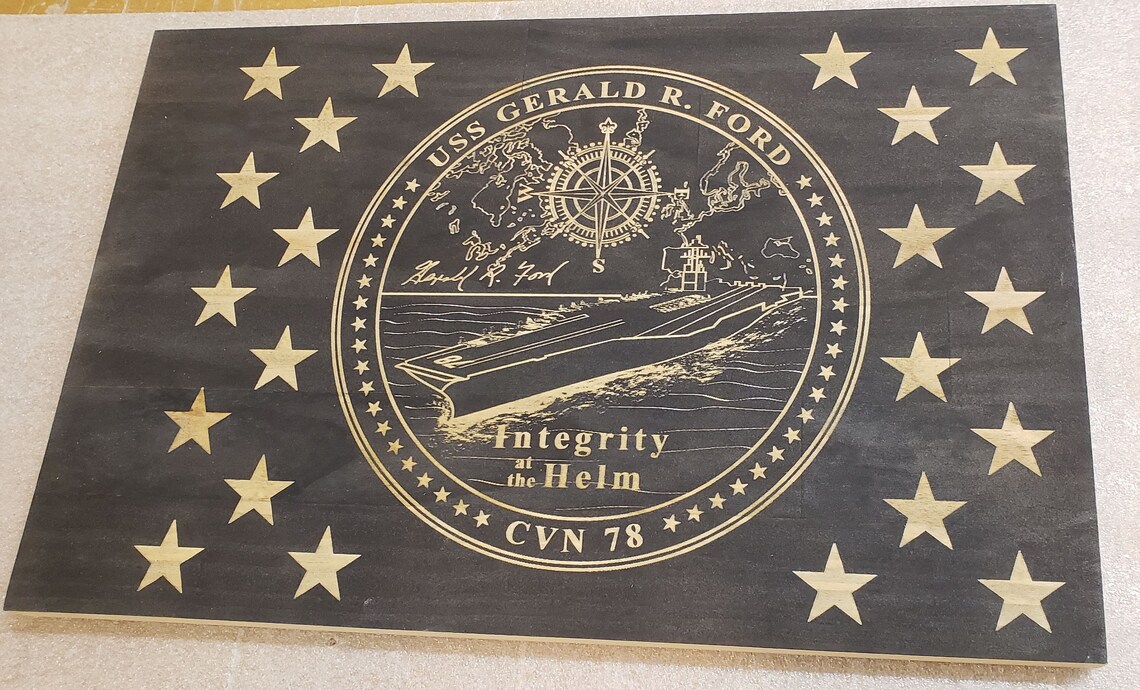 Custom Flag Unions. Laser Engraved Wood American Flag Union - Etsy