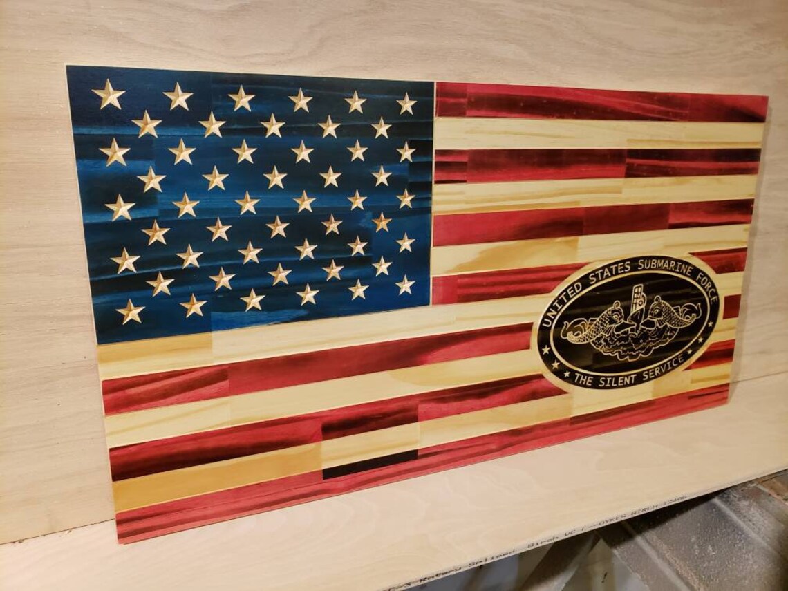 US Navy Submariner American Rustic Flag - Etsy