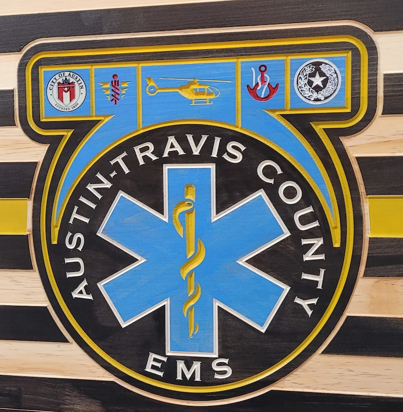 Austin Travis County Texas EMS Logo SVG Logo Badge Austin - Etsy