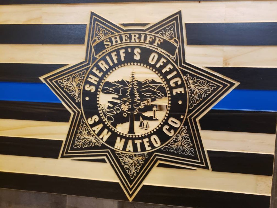 Fresno County Probation Thin Blue Line Subdued American Flag - Etsy
