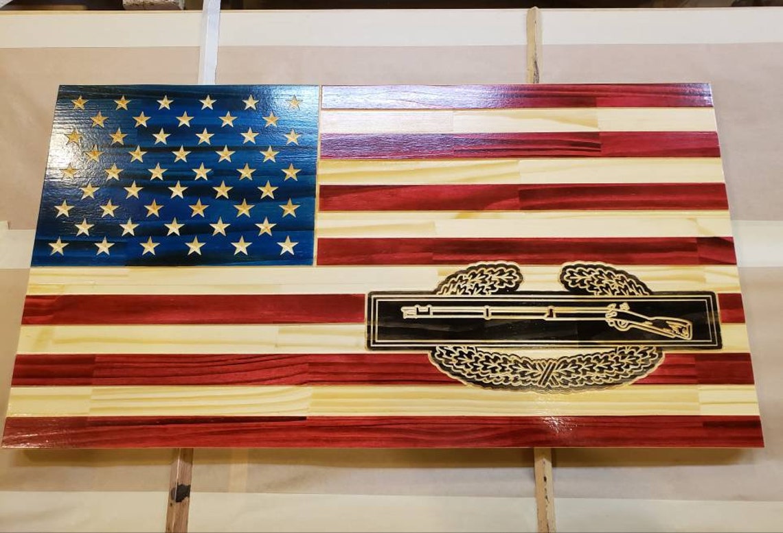 Combat Infantry US Army Rustic Flag - Etsy