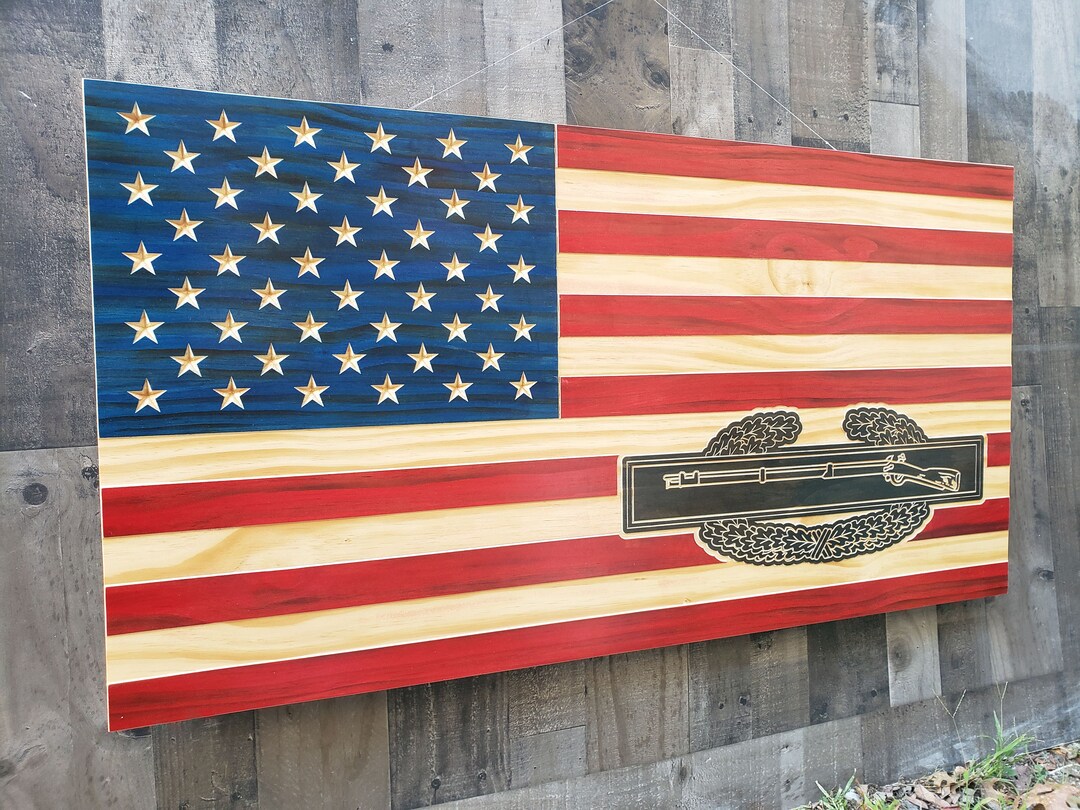 Combat Infantry, US Army Rustic Flag - Etsy