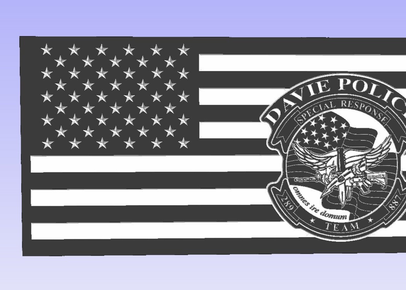 Davie Florida Thin Blue Line Subdued American Flag. Police - Etsy