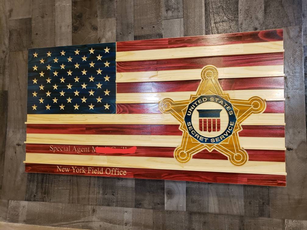 Federal Bureau of Prisons American Wood Flag. Federal BOP Flag - Etsy ...