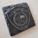 Custom Police Slate Coasters, Laser Engraved Thin Blue Line ...