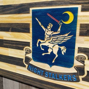 160th SOAR Night Stalkers Subdued Black American Flag With Color - Etsy